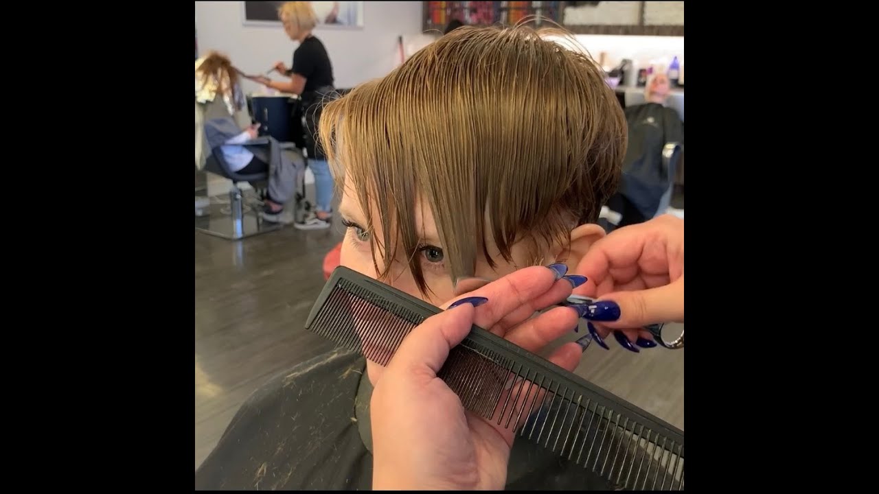 Pretty Short Pixie Hair Cut - YouTube