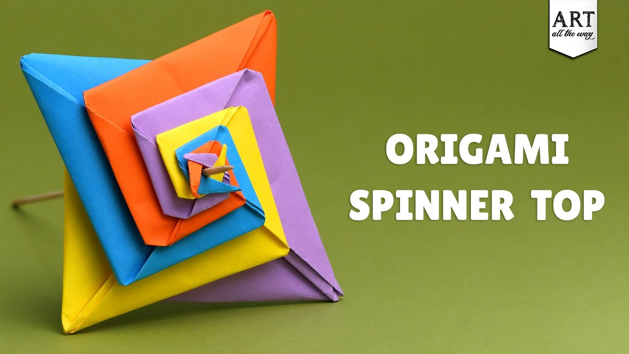 DIY Origami Spinner | Easy Paper Spinner Toy | Origami Fidget Spinner ...