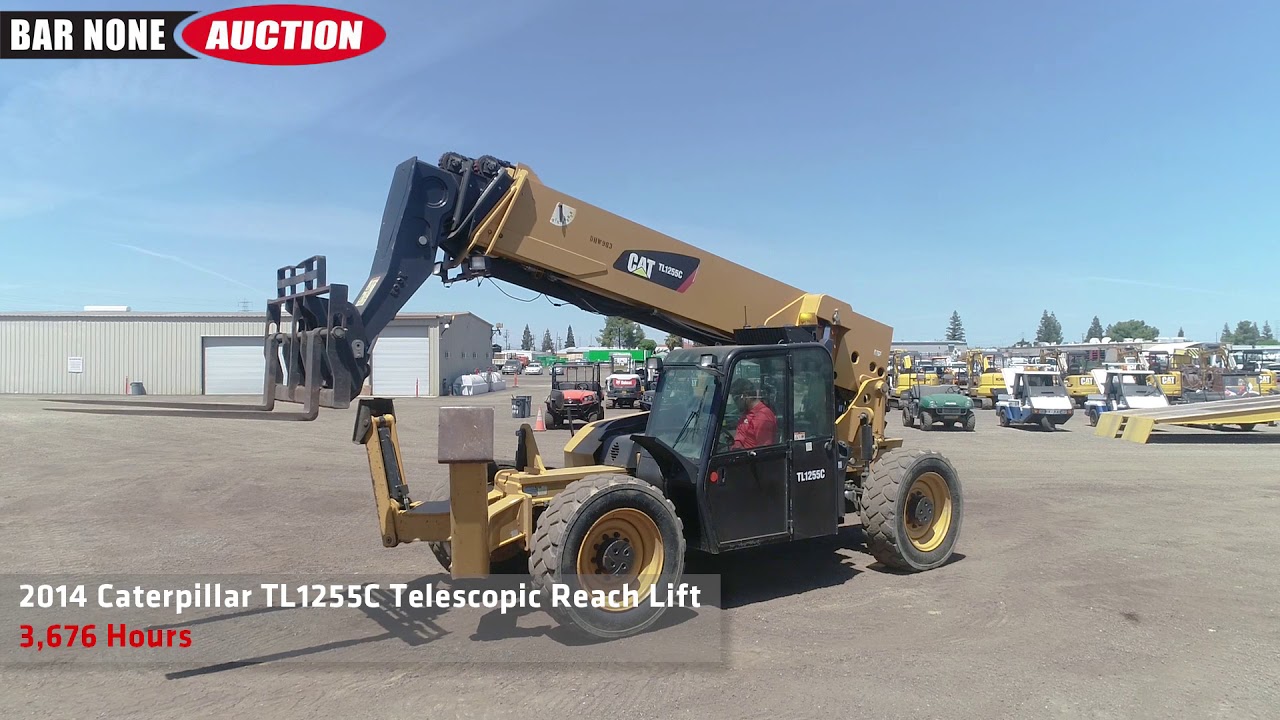 2014 Caterpillar TL1255C Telescopic Reach Lift - YouTube