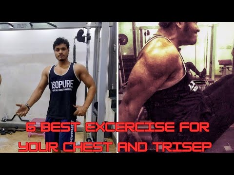 Chest And Trisep full workout in 6 excercise plzz subscribe and follow ...