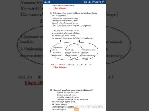 10.02.2019-cu il tarixində DİM-in keçirdiyi sınaq imtahanının video izzahı. 3-cü hissə. (21-25-ci su