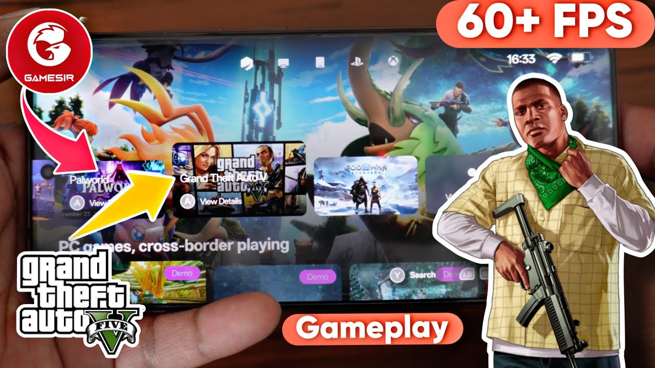 GTA 5 on GameHub Emulator 60FPS Gameplay on Snapdragon 8 ELITE | Realme ...