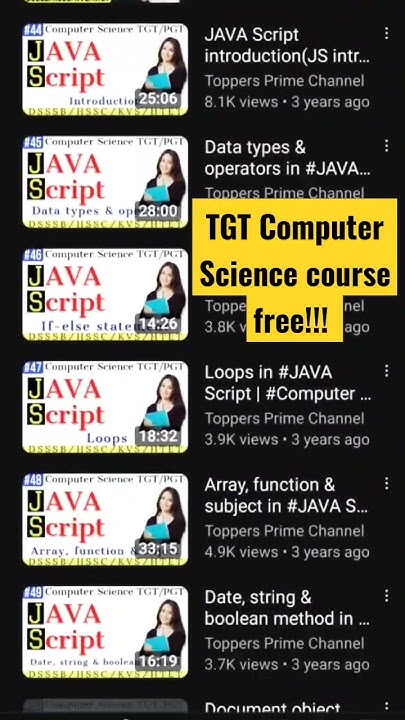 DSSSB TGT Computer Science full course free #computerscience #exam # ...