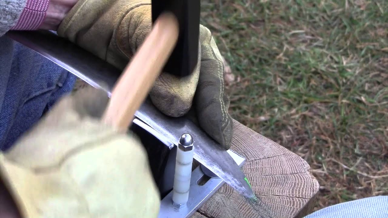 Peening with a Picard Anvil and 1SR Roll Guide, part2 - YouTube