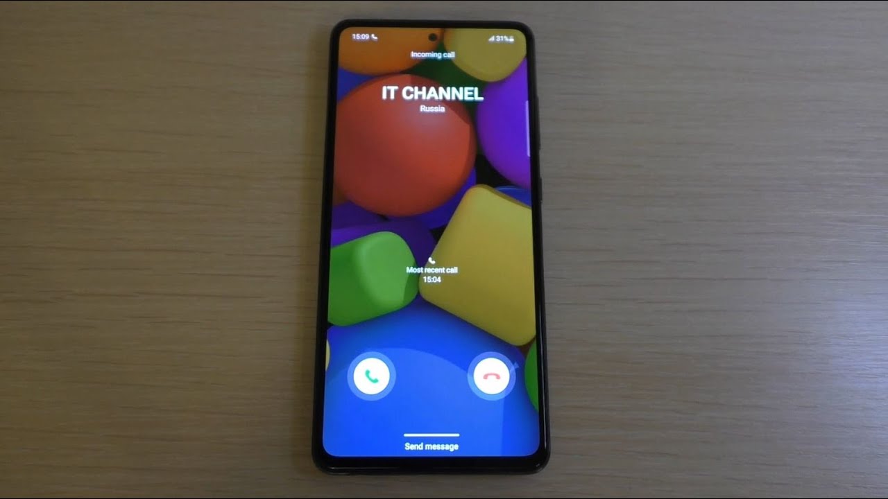 Samsung Galaxy A52 Incoming Call - YouTube