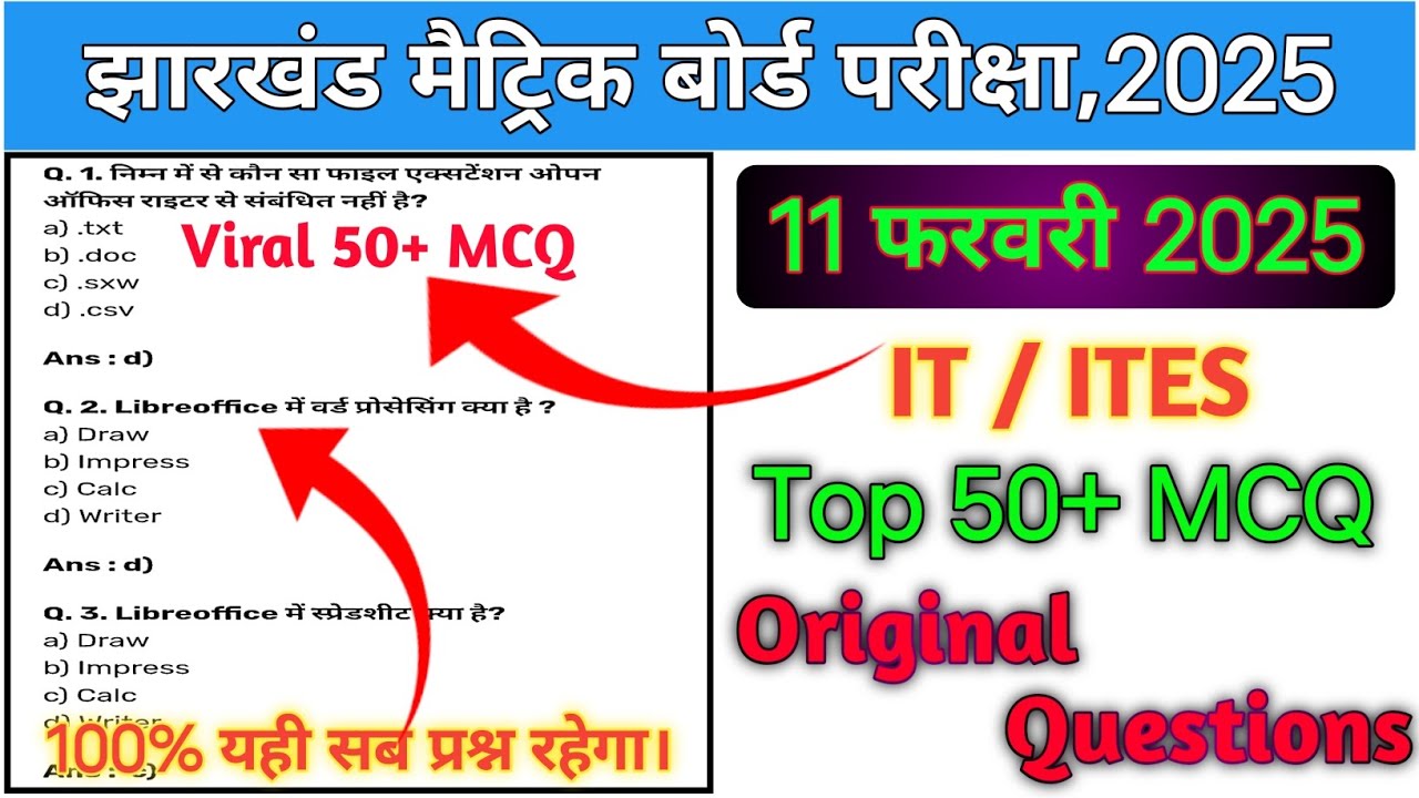 Class 10th it/ites important questions | jac Class 10 IT Questions ...