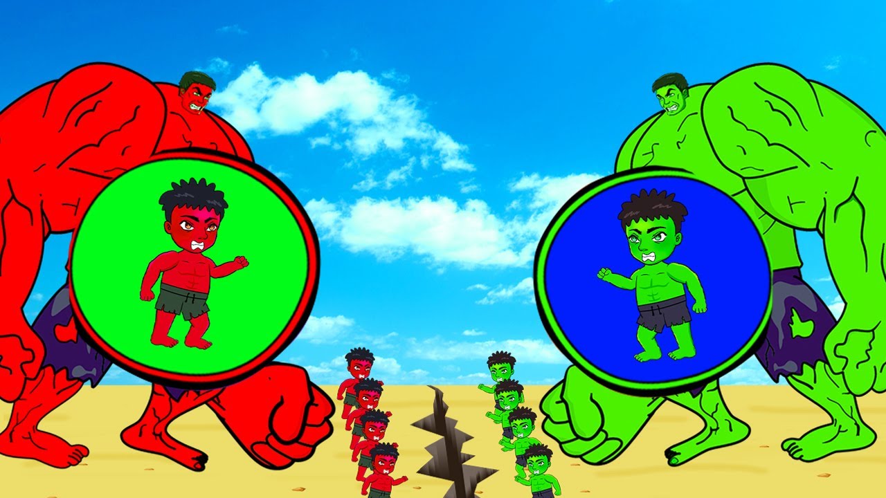 Evolution Of GREEN HULK Family Vs Evolution Of RED HULK Family : Who Is ...