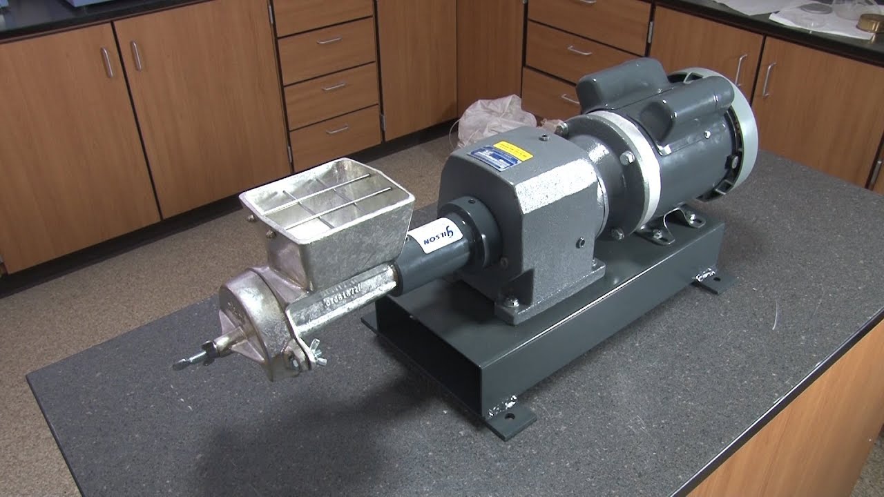 Grinding / Milling: Gilson Motorized Disk Mill (LC-82F) - YouTube