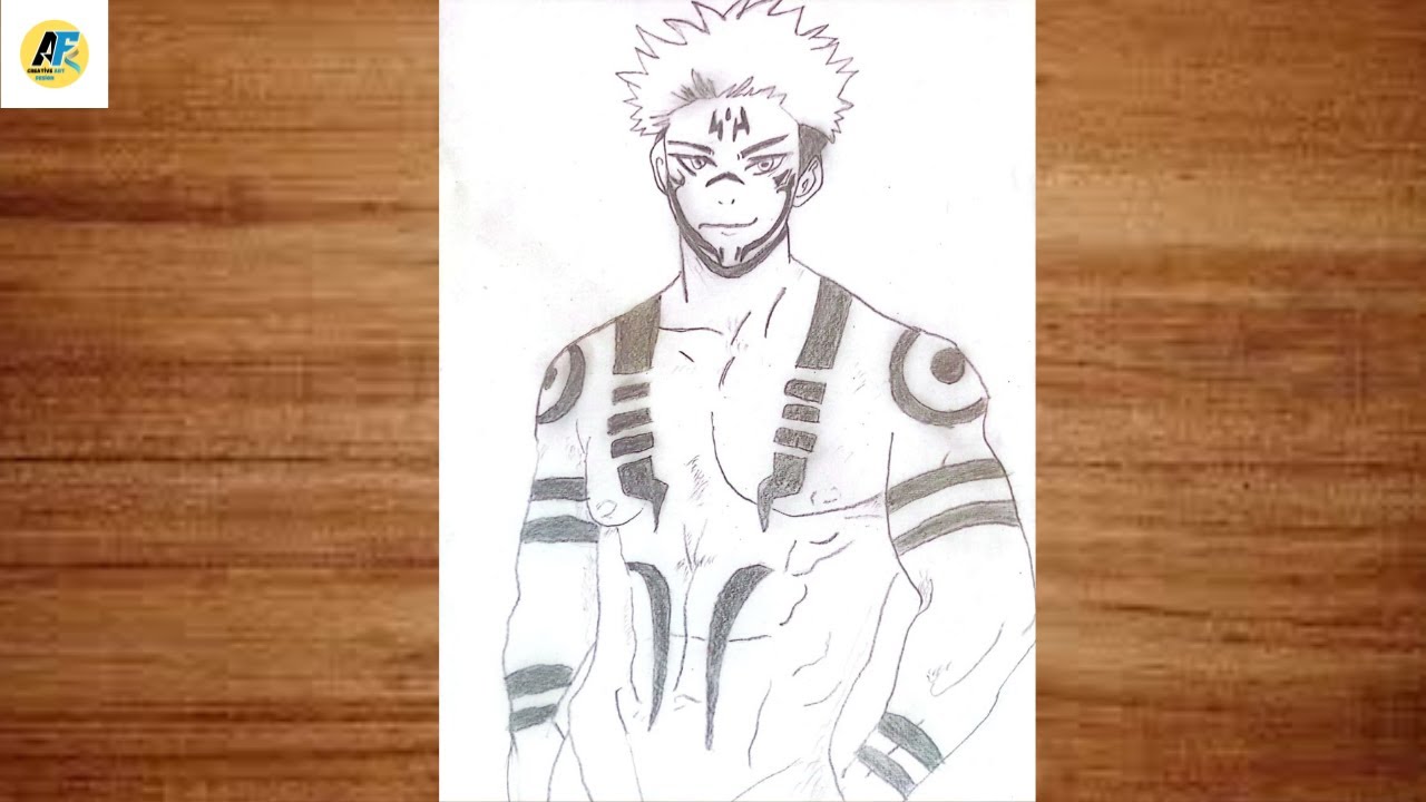 How To Draw Sukuna Easy || Jujutsu Kaisen Drawing step by step || Anime ...