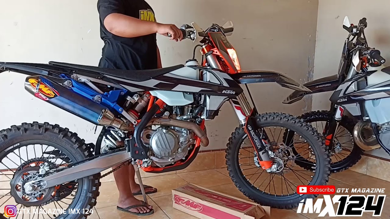 CHEK SOUND KNALPOT FMF KTM EXC 450 MENGGELEGAR - YouTube