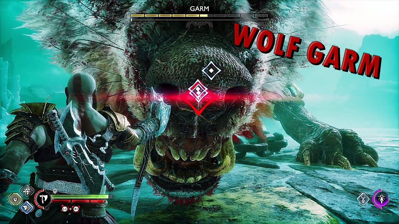 God of war ragnarok wolf Garm büyük kurt kratos and atreus boy alfheim ...