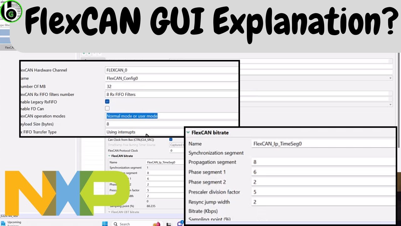FlexCAN GUI Explanation || CAN Controller || Automotive || S32K144 MCU ...