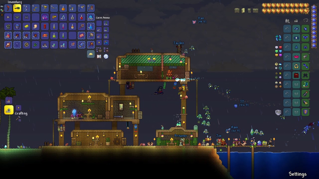 Terraria 1.4 Multiplayer Duke Fishron Fight - YouTube