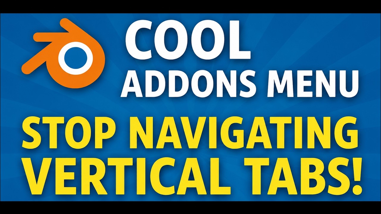 The secret addon that changes it all - Blender Cool Addons Menu - YouTube