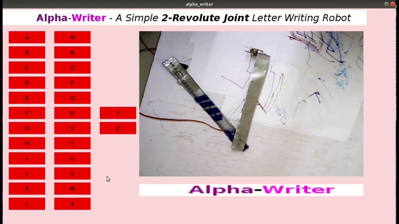 Alpha-Writer: Computer Controlled Letter Writing Robot using Processing ...
