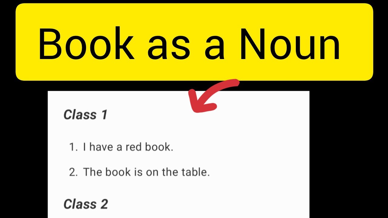 Book as a noun in sentences for class 1 to 5||How do you use book as a ...