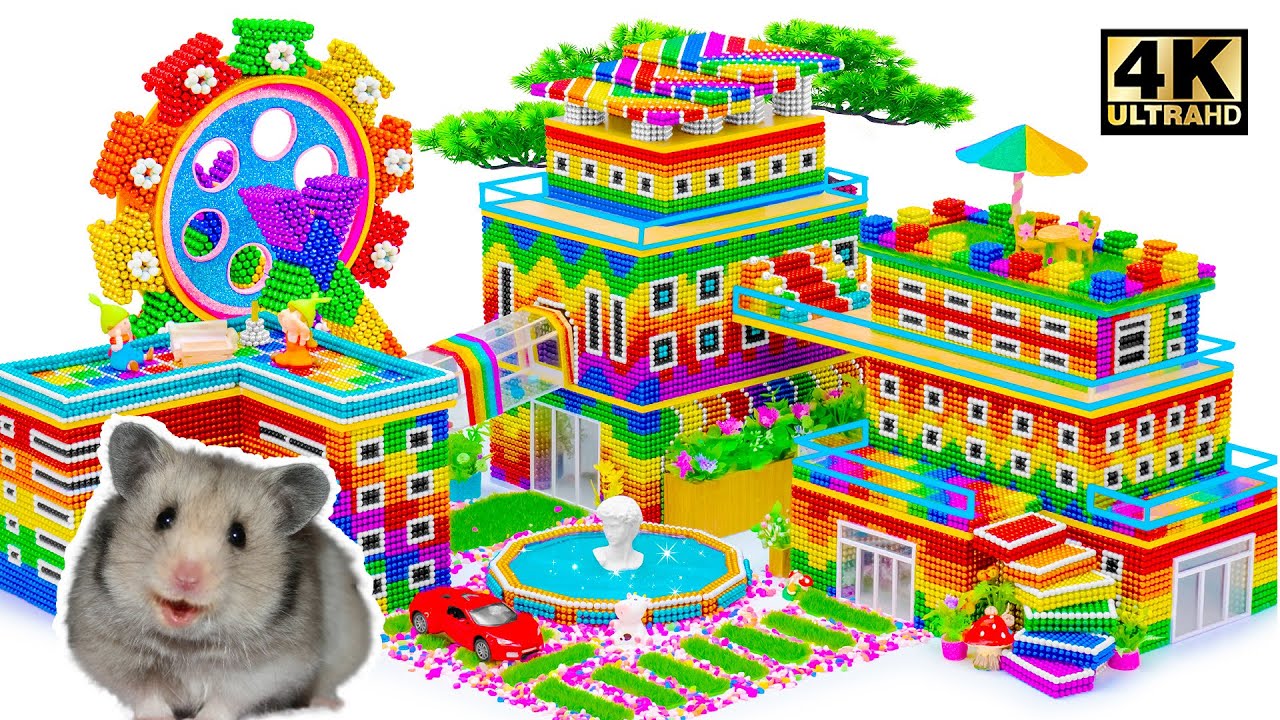 Unbelievable! DIY Build Rainbow Complex Building From Magnetic Balls ...