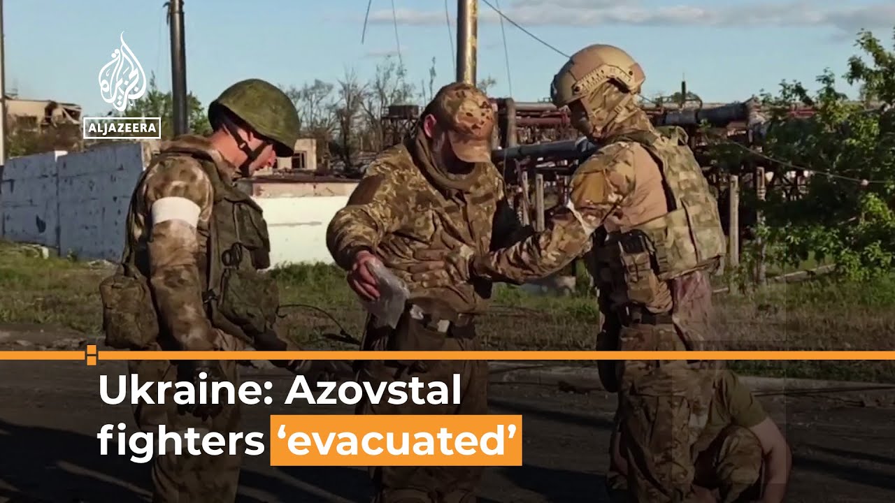 Ukrainian fighters evacuated after Azovstal ‘surrender’ - YouTube