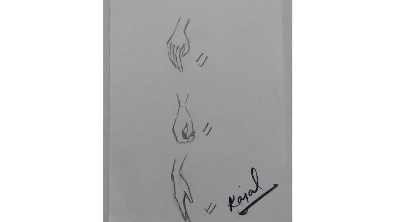 how to draw different type of hands step by step for beginners - YouTube