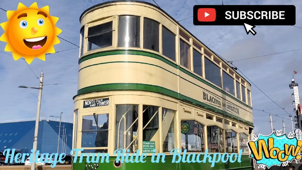 Blackpool Heritage Tram Ride with Leo and Lucas - YouTube