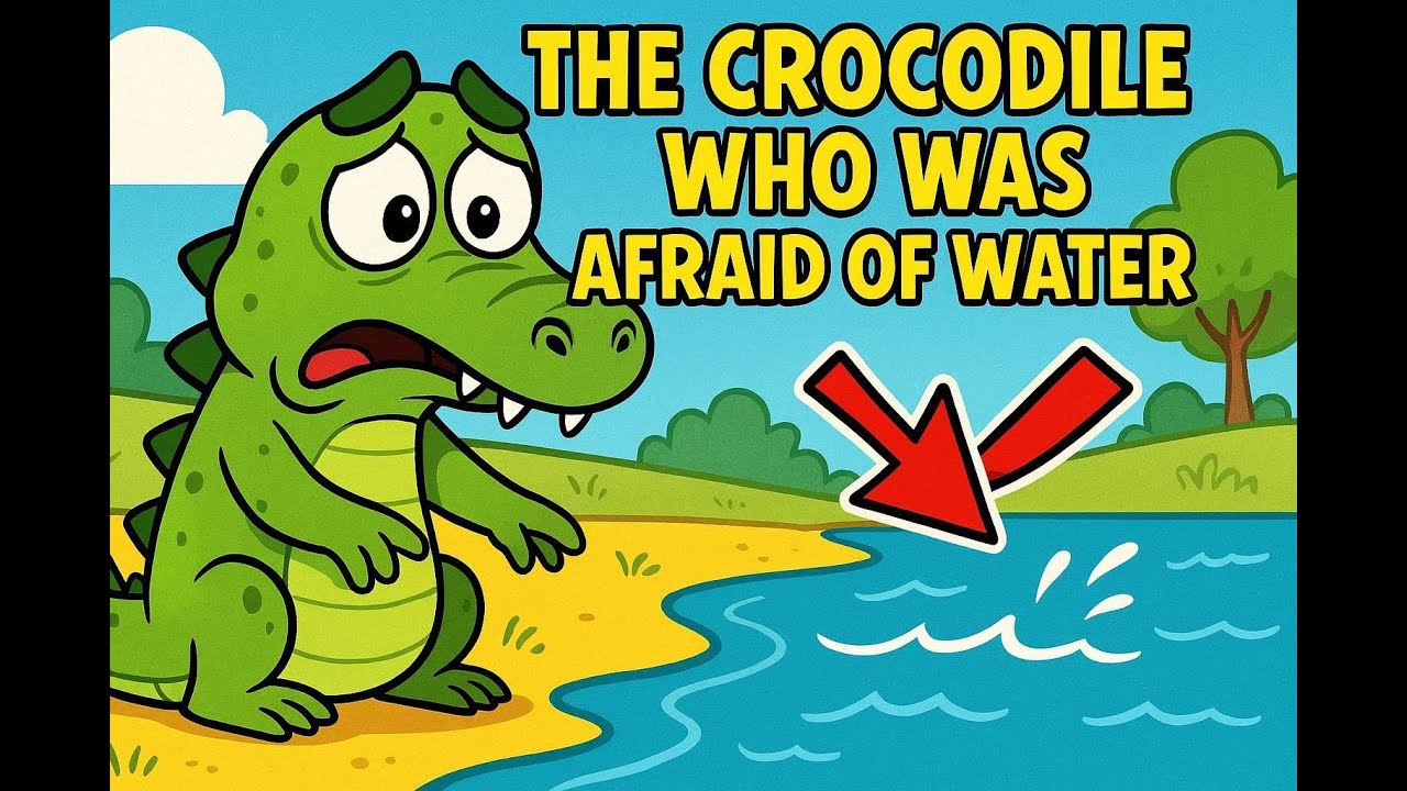 Crikey The Crocodile Who Was Afraid of Water 🐊💦 Kids Story About Facing ...