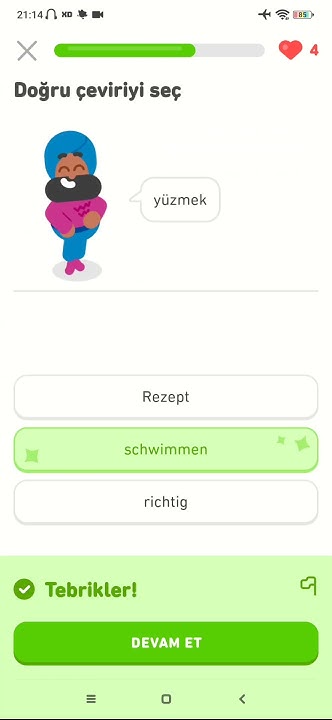 Duolingo bölüm anahtarı geniş zamanı kullan 1 bölüm - YouTube