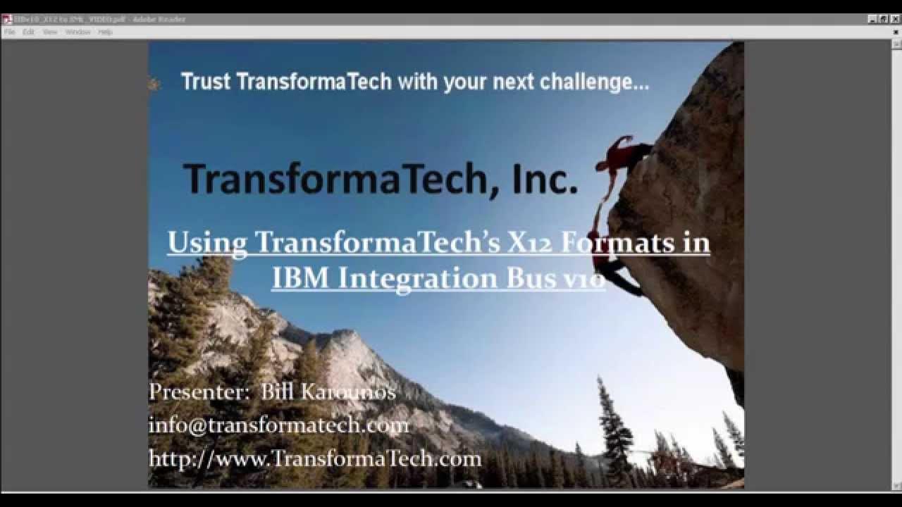 Using TransformaTech's X12 Formats in IBM Integration Bus v10 - YouTube