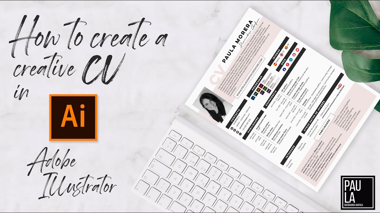 How to make a creative CV in Adobe Illustrator - YouTube