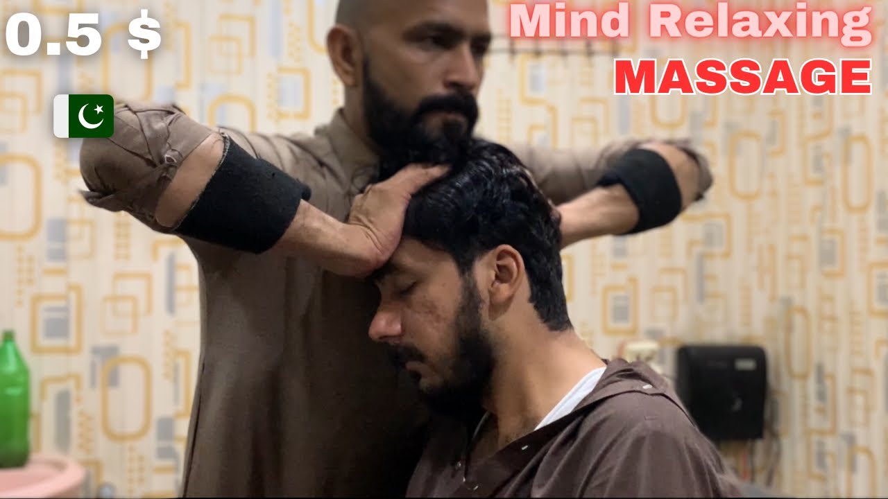 Massage done for 0.5 dollars in Pakistan | Asmr Head Massage | #asmr # ...