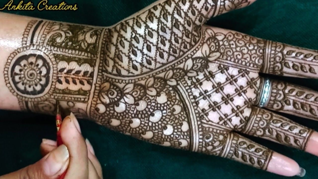 Bold and Stylish Mehndi Design /Halfhand Mehndi Design Front side ...