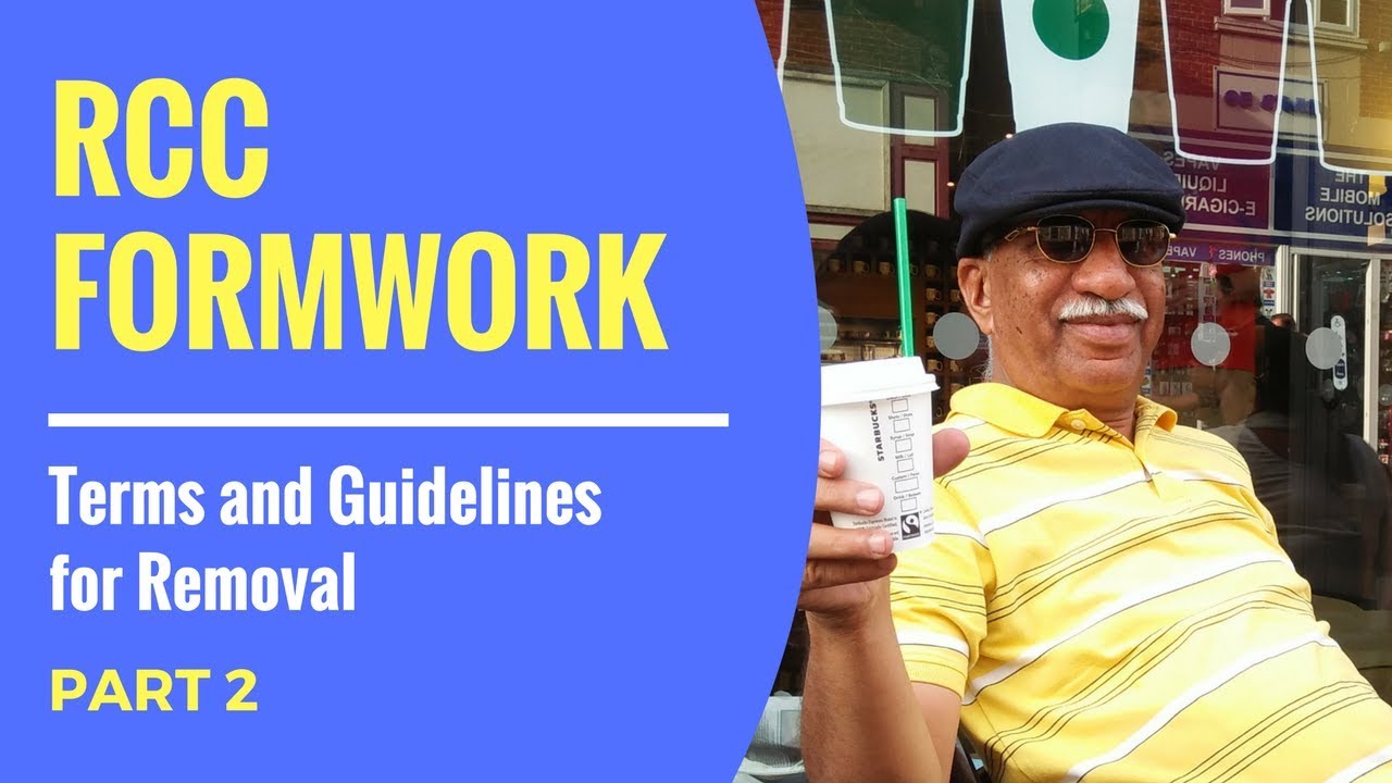 RCC FORM WORK : TERMS USED AND GUIDELINES FOR REMOVAL [ ENGLISH ] - YouTube