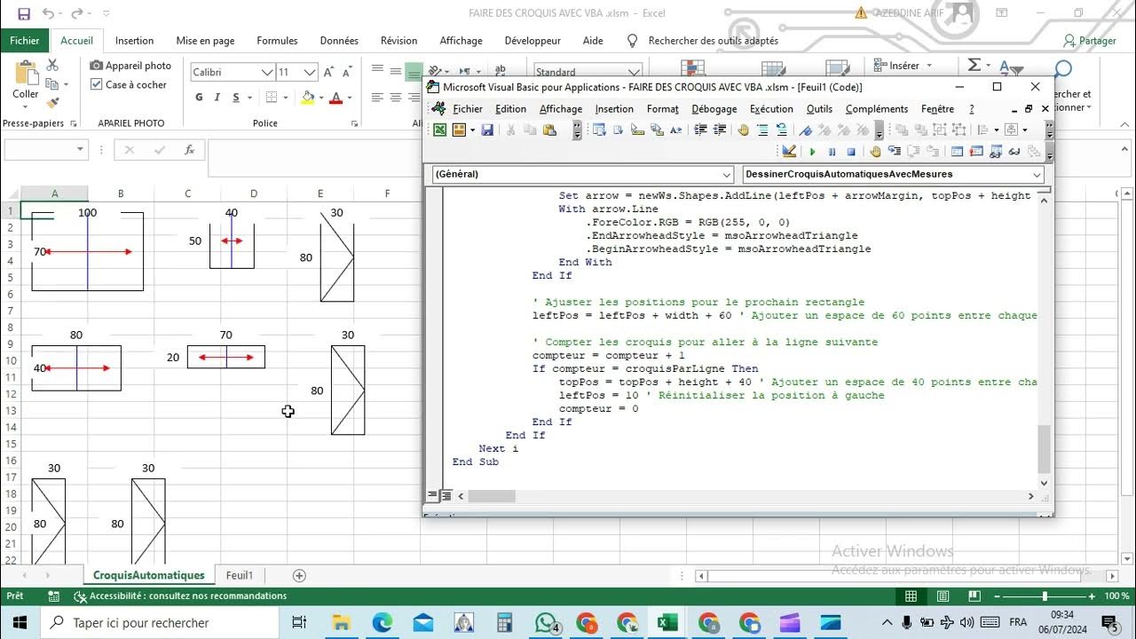 Automatisation des Croquis Techniques dans Excel avec VBA 2 - YouTube