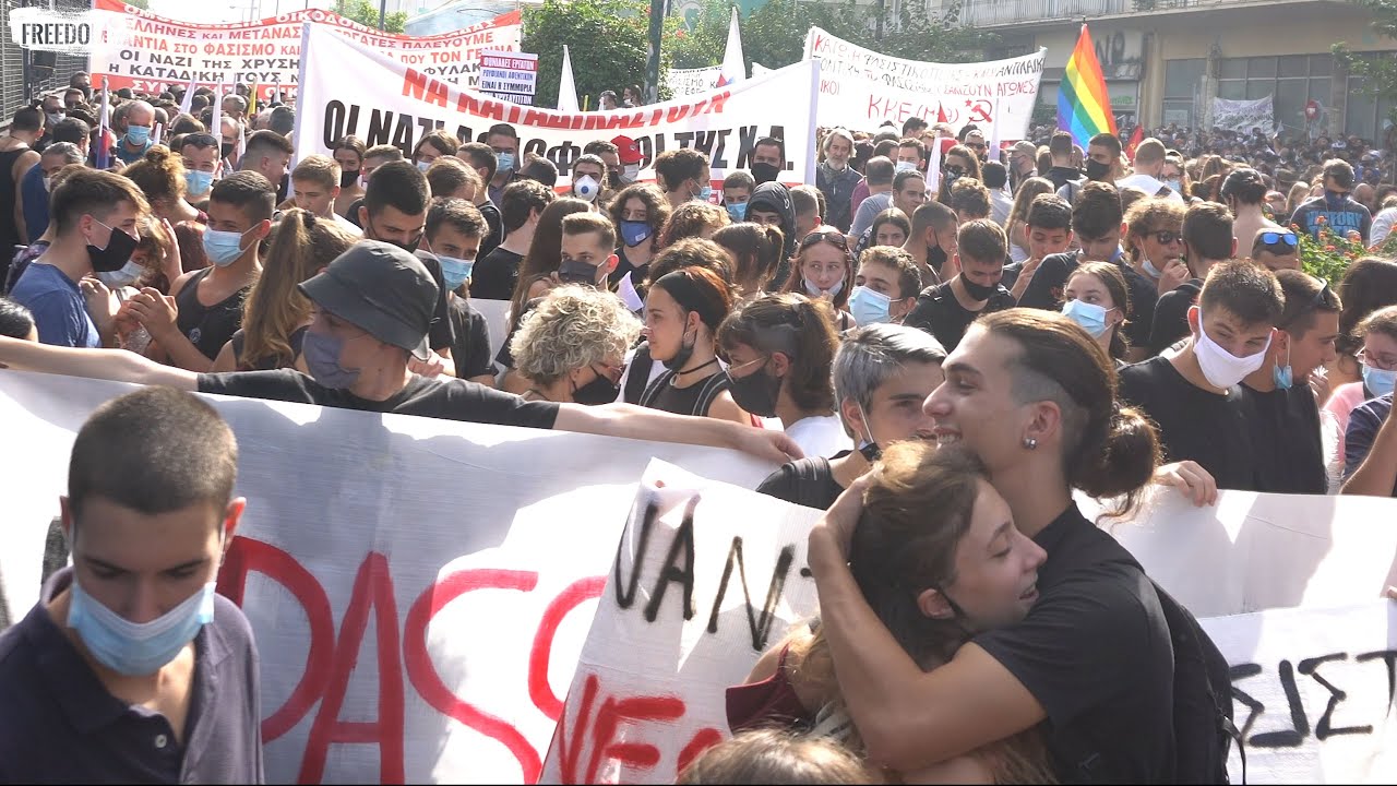 Καταδίκη Χρυσής Αυγής: Η μαζική αντιφασιστική συγκέντρωση στο Εφετείο ...