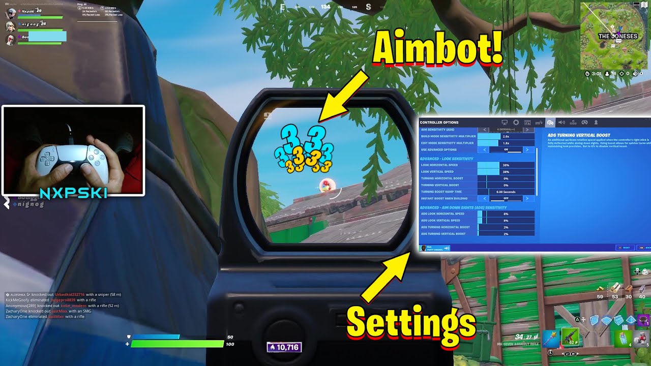 Fortnight 🌙 + BEST Controller Fortnite Settings - *AIMBOT* - Chapter 3 ...