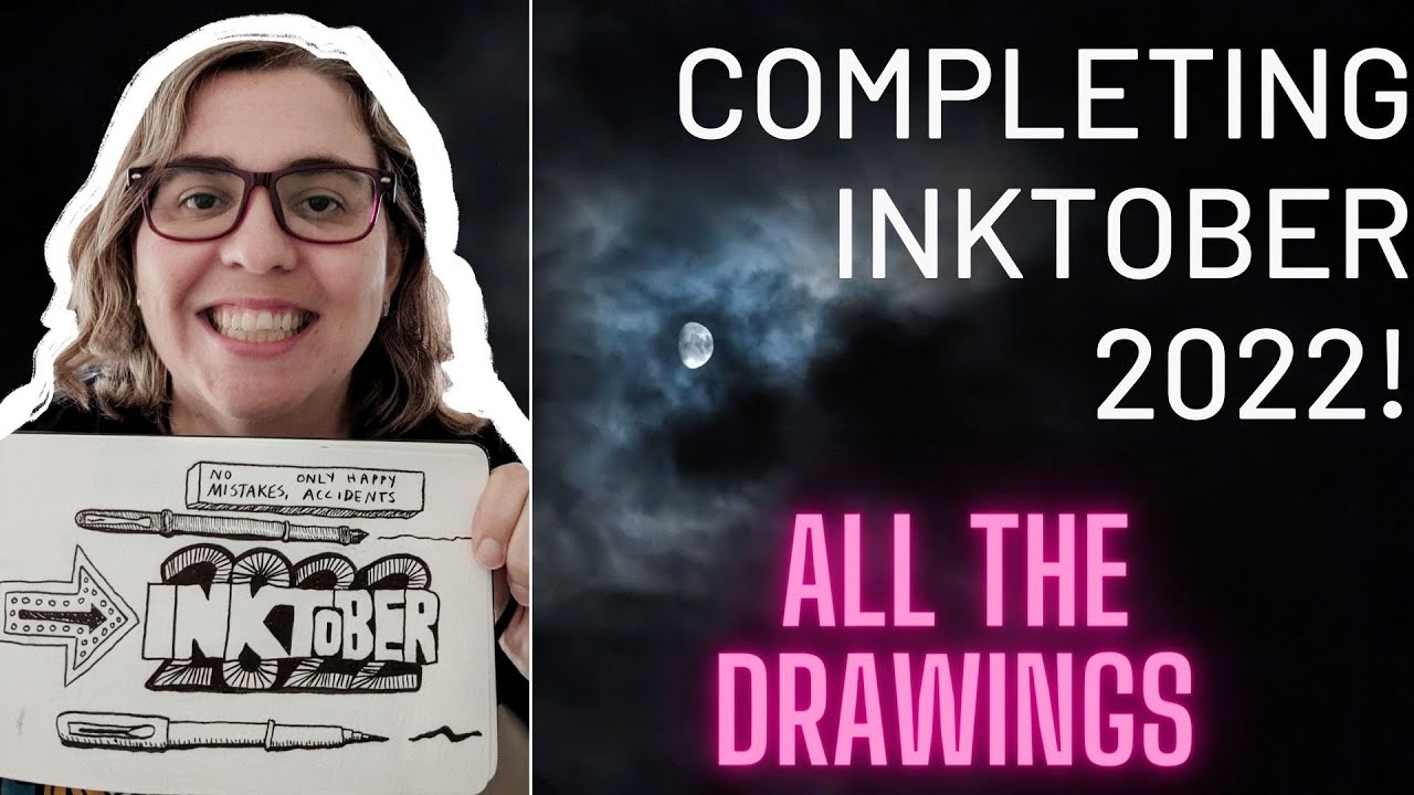 Inktober Month completed! All of my drawings and some reflections - YouTube