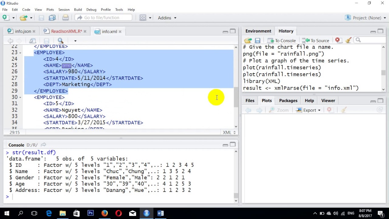 Reading JSON & XML File in R - YouTube