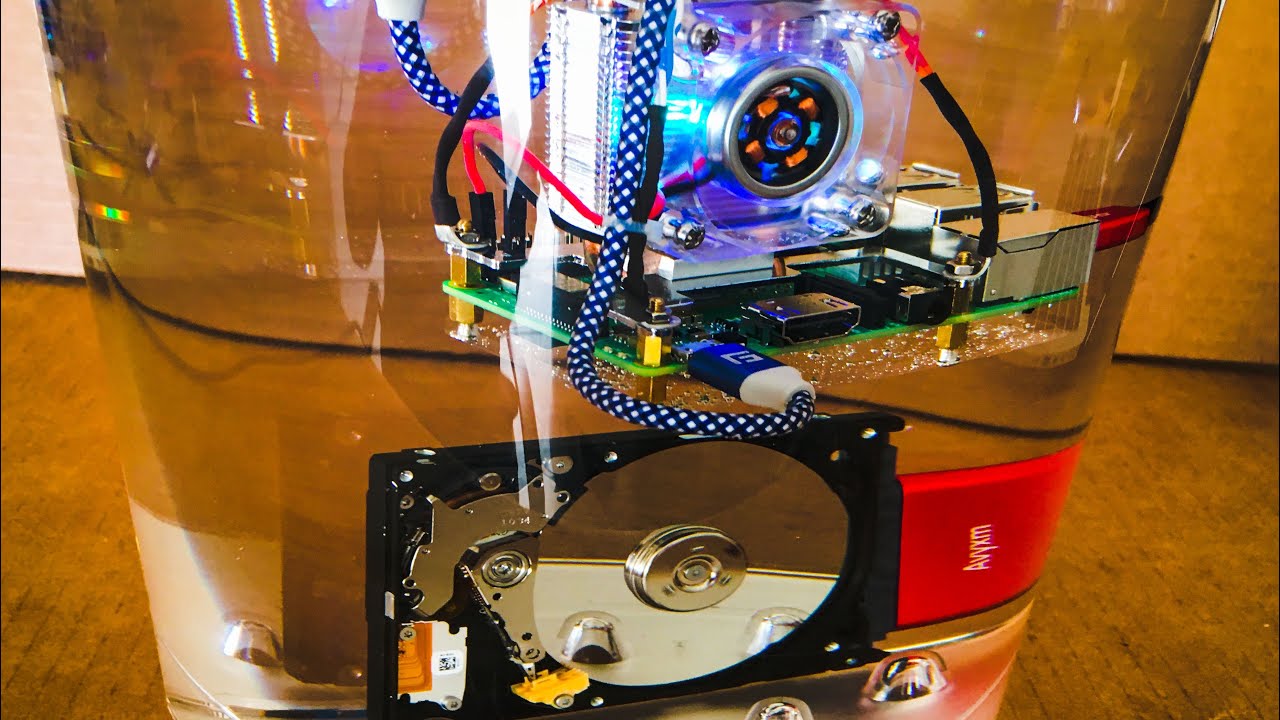 Raspberry Pi 3B+ With Tower Cooler Submerged In Mineral Oil - YouTube