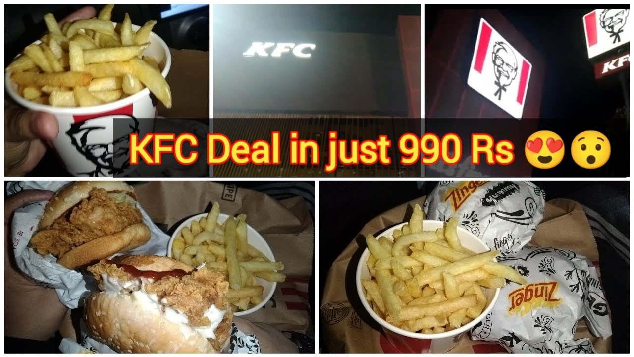 KFC deal 2 zinger burgers 2 cold drinks and 1 fries bucket in just ...