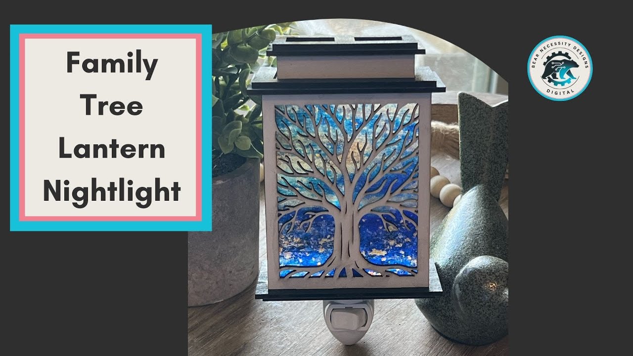 DIY Family Tree Lantern Nightlight | Personalized Laser Cut Keepsake ...