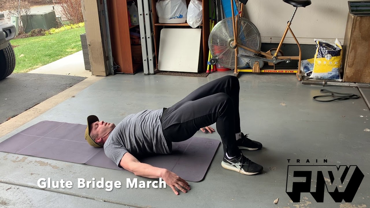 Glute Bridge March - YouTube