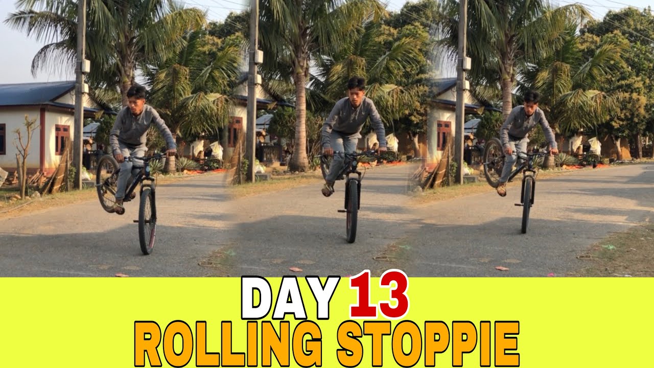 Day 13 of Practicing Rolling Stoppie - YouTube