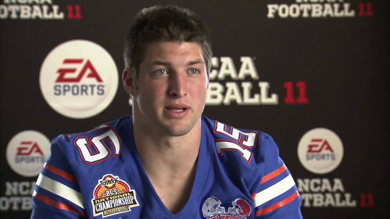 Tim Tebow named as NCAA Football 11 cover athlete - YouTube