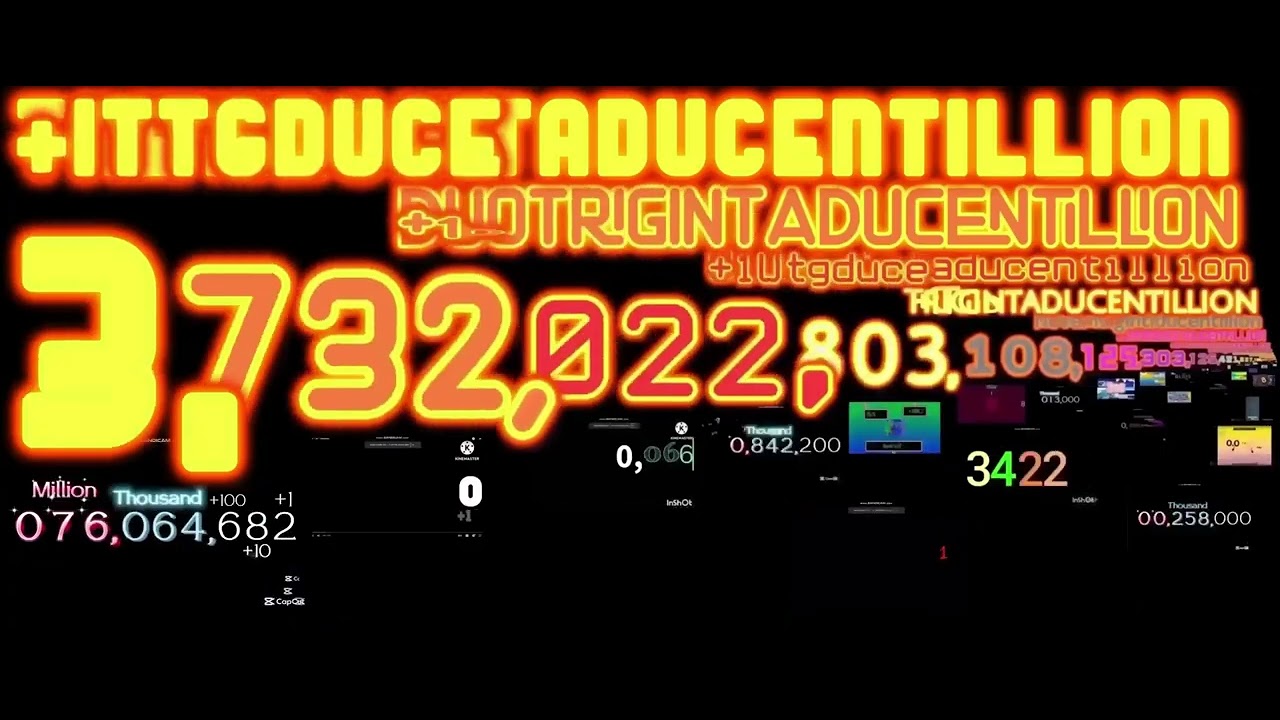Numbers 1 to 1 Quadttortrigintaducentillion (234/300) Trucentillion ...