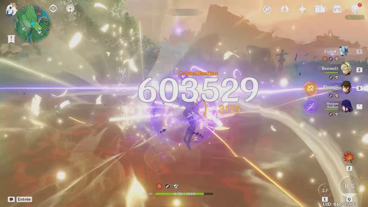 Genshin Impact - C1 Eula 600K burst vs Masanori - YouTube