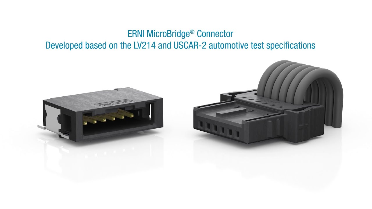 ERNI MicroBridge cable-to-board connector for the automotive industry ...