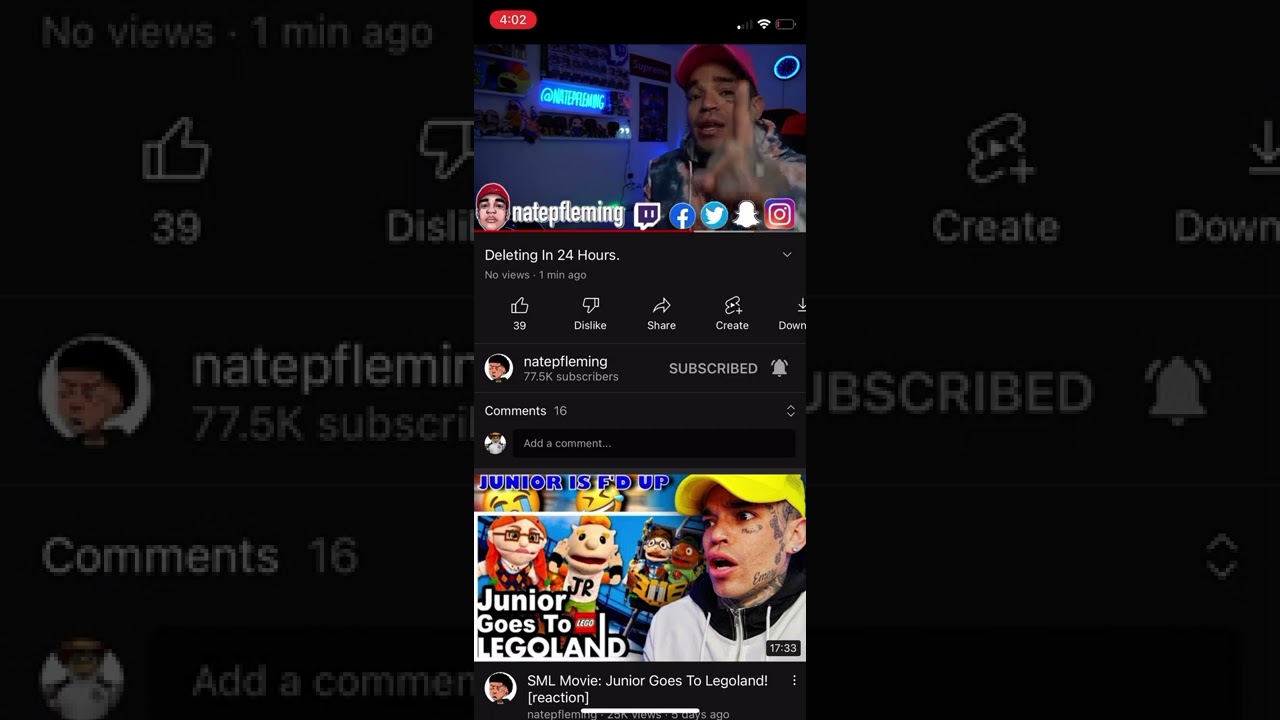 Natepfleming: His Yt channel announcement - YouTube