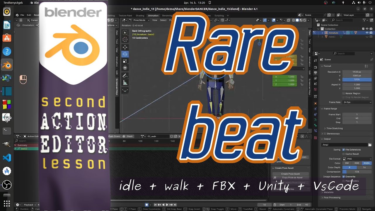 Blender Second Lession: Rare beat (Action Editor) - YouTube