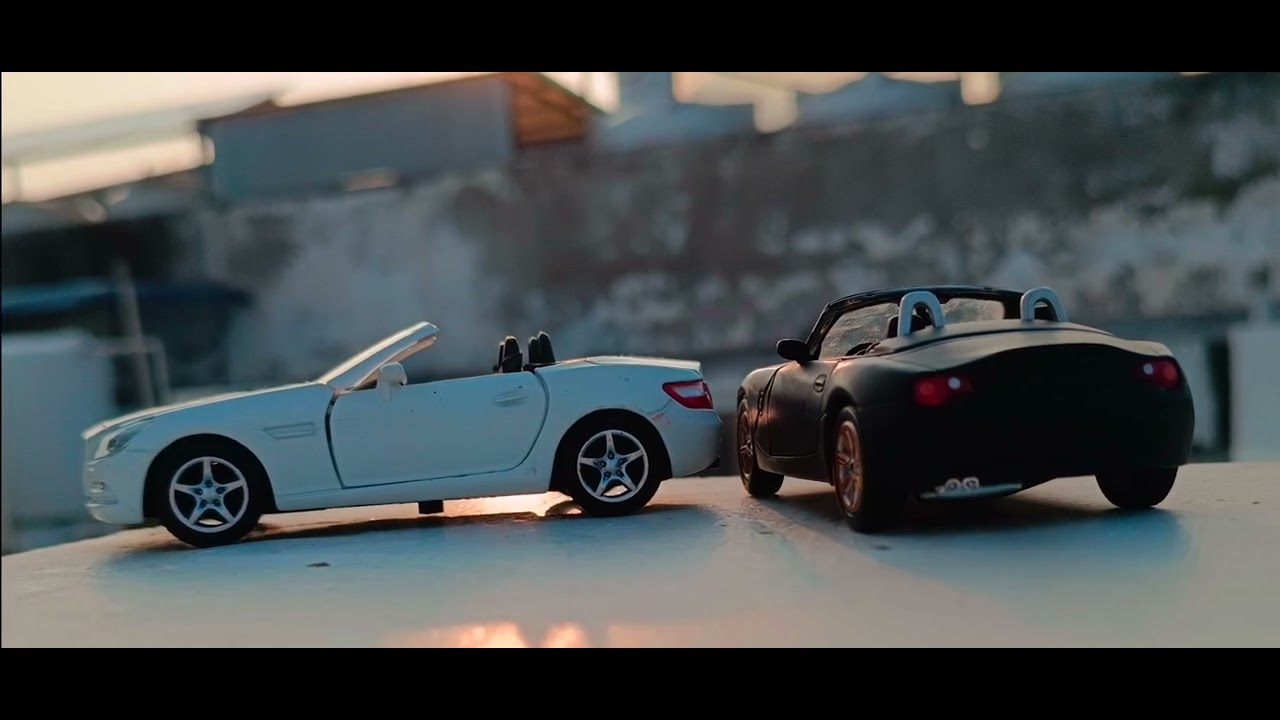 Mercedes Benz SLK and BMW Z4 diecast model cars Kinsmart - YouTube