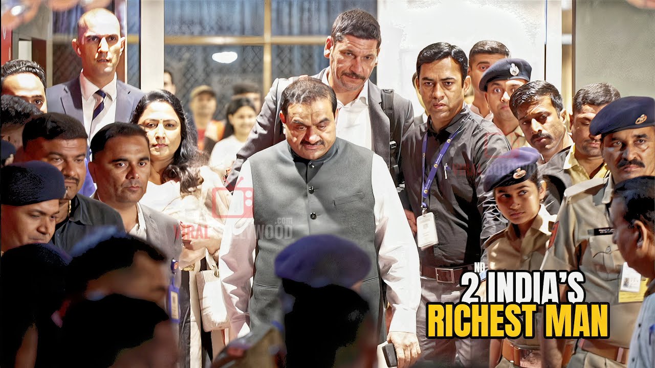 Gautam Adani with wife arrives in Tight Security at Jamnagar to attend ...