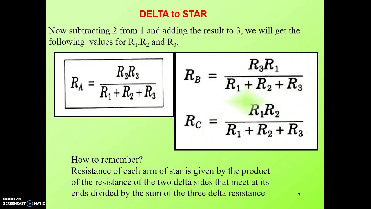 Star-Delta transformation - YouTube